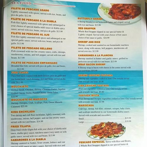 7 Mares Grill menu in Oakley, California, USA