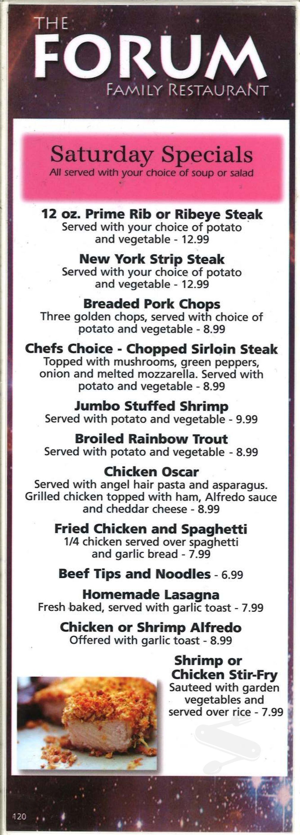 Crawfordsville Forum Family menus in Crawfordsville, Indiana, United States