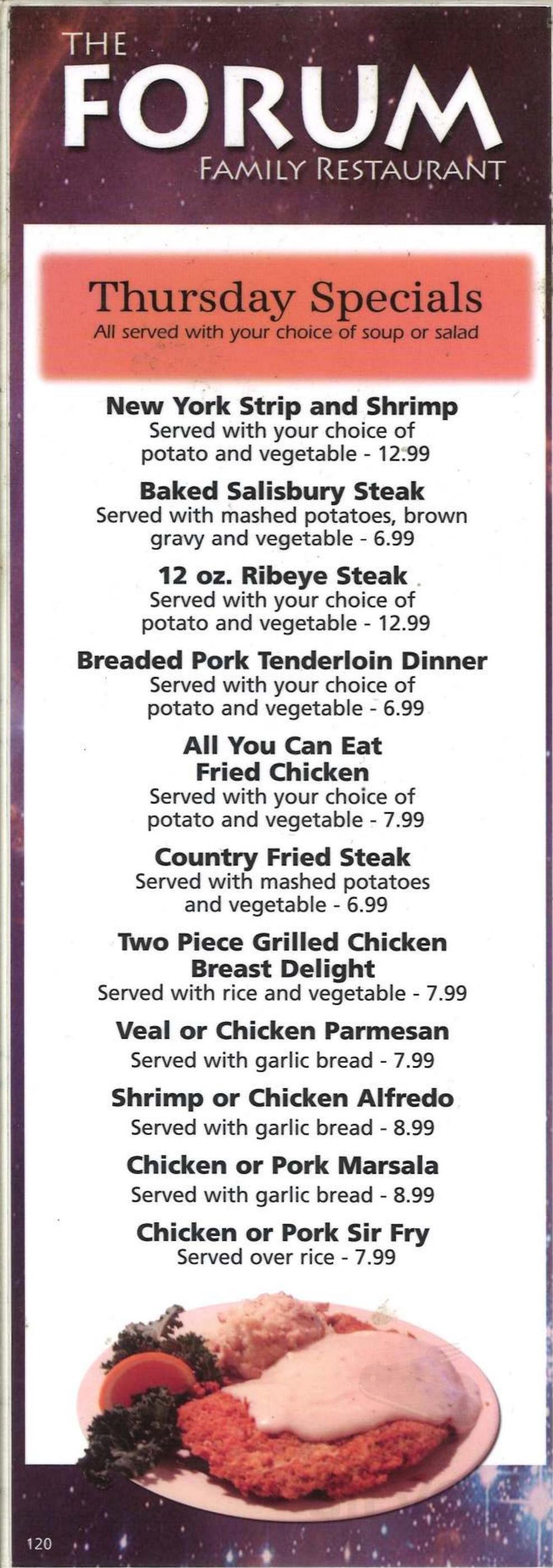 Crawfordsville Forum Family menus in Crawfordsville, Indiana, United States
