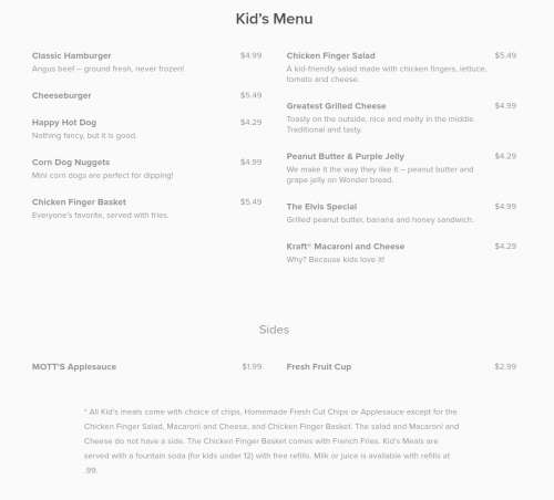 The Purple Cow Restaurant (Cantrell Rd) menu in Little Rock, Arkansas, USA