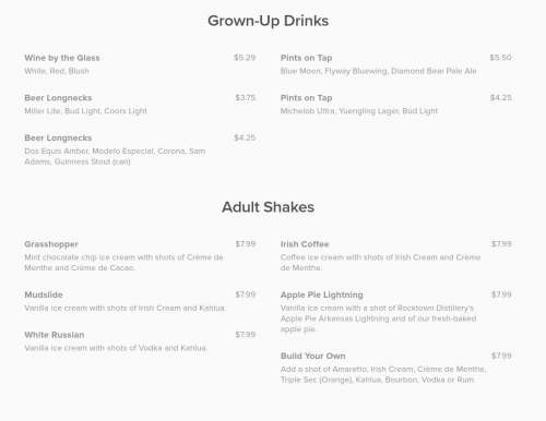 The Purple Cow Restaurant (Cantrell Rd) menu in Little Rock, Arkansas, USA