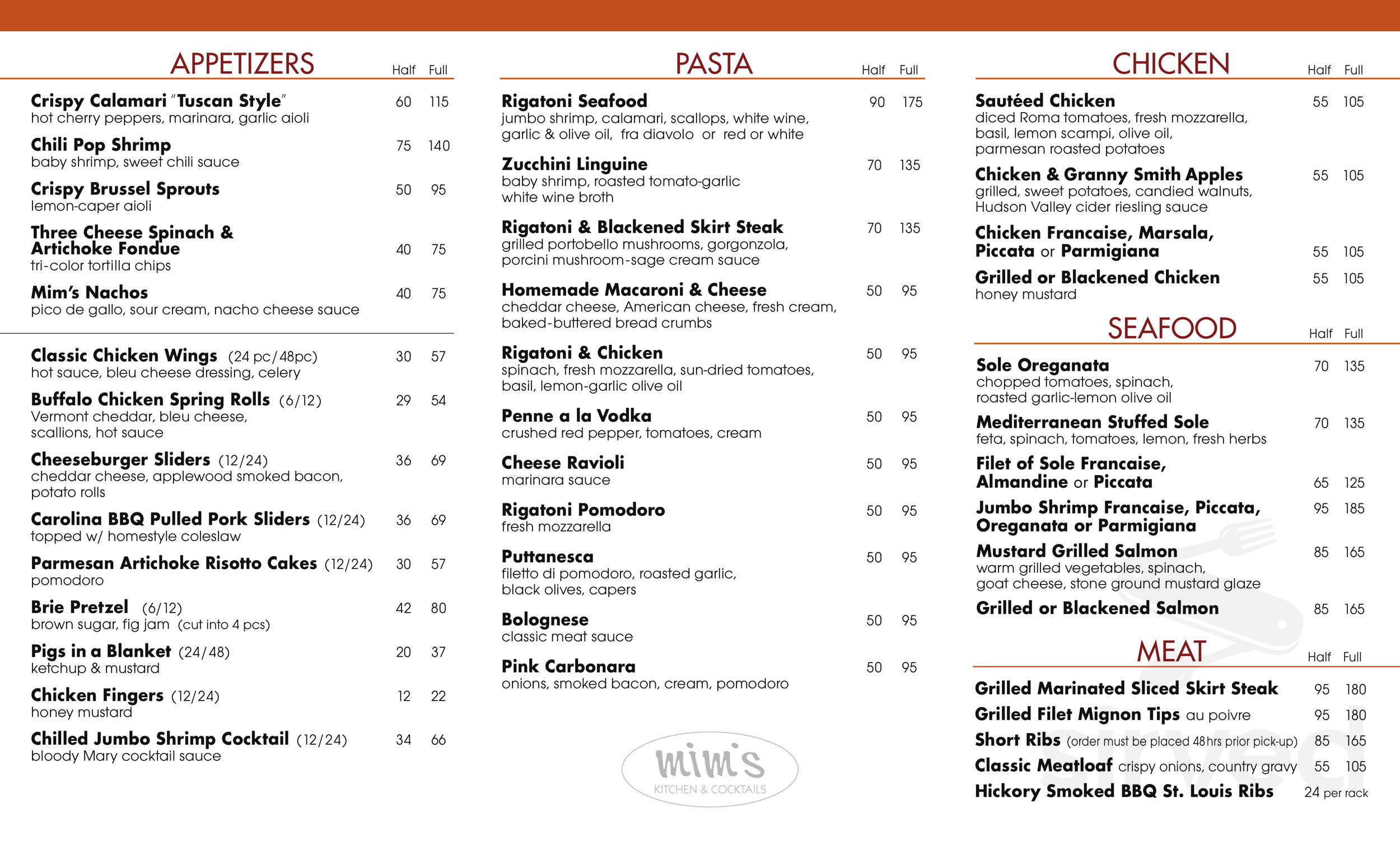 Mim's Restaurant menu in Roslyn Heights, New York, USA