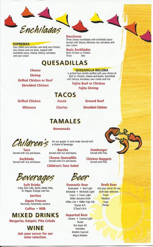 El Tapatio in Sparta menu in Sparta, Tennessee, USA