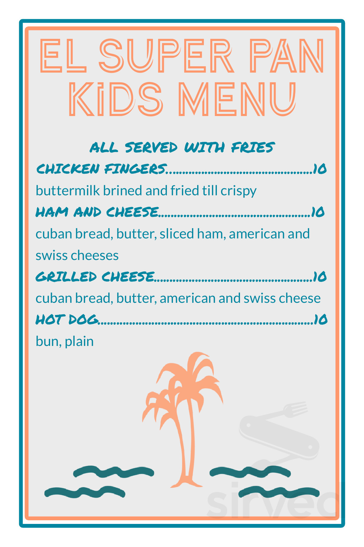 El Super Pan Latino Kitchen & Bar menu in Atlanta, Georgia, USA