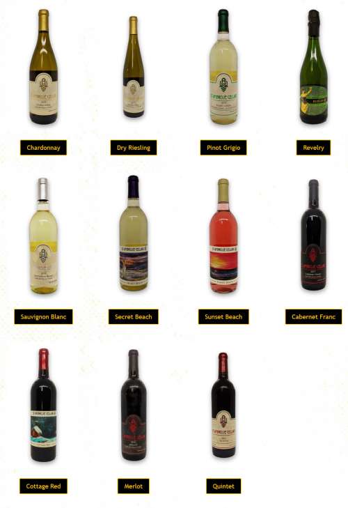 St. Ambrose Cellars menu in Beulah, Michigan, USA