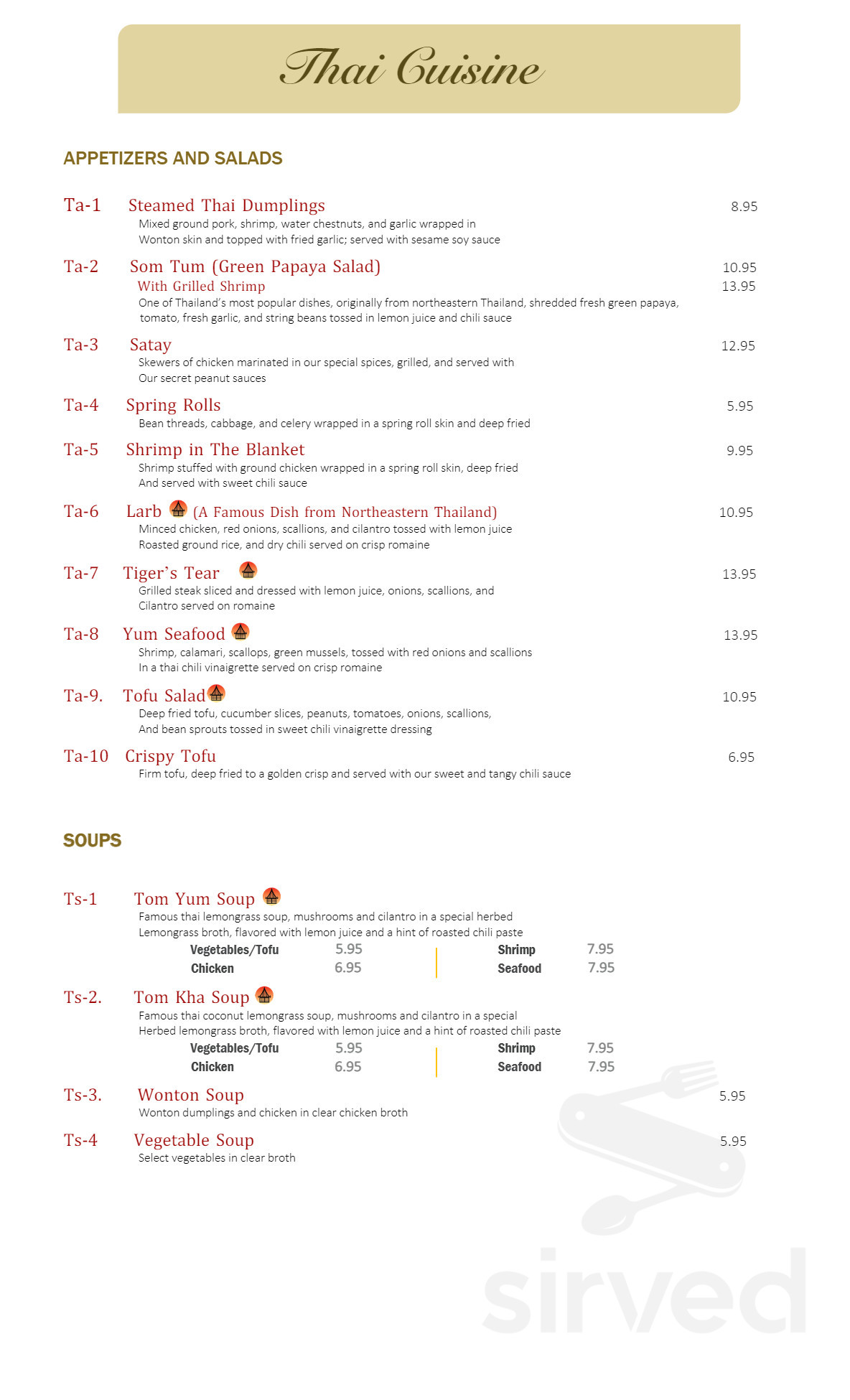Sushi-Thai Cary menu in Cary, North Carolina, USA