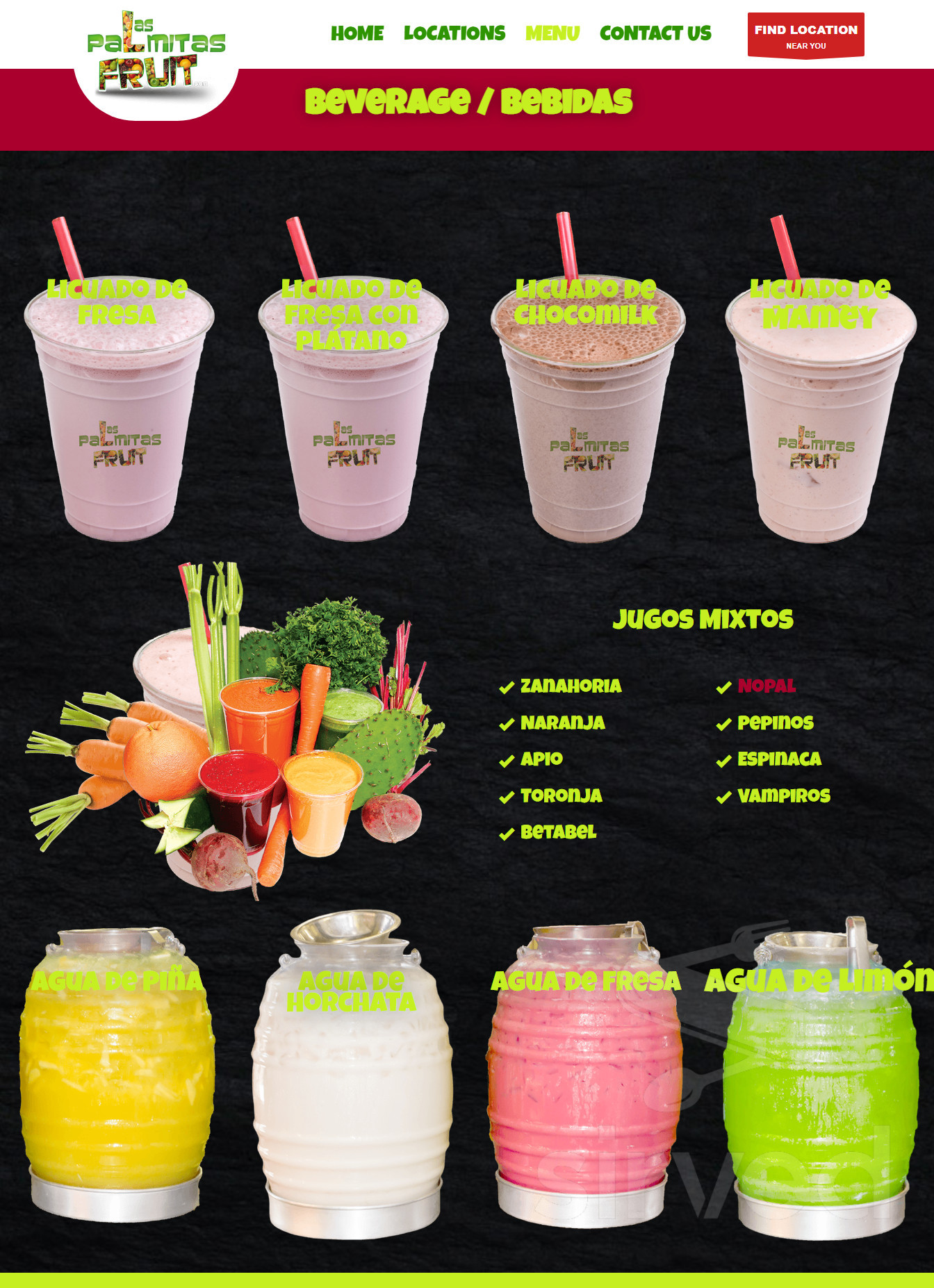 Las Palmitas Fruit menu in Carson, California, USA