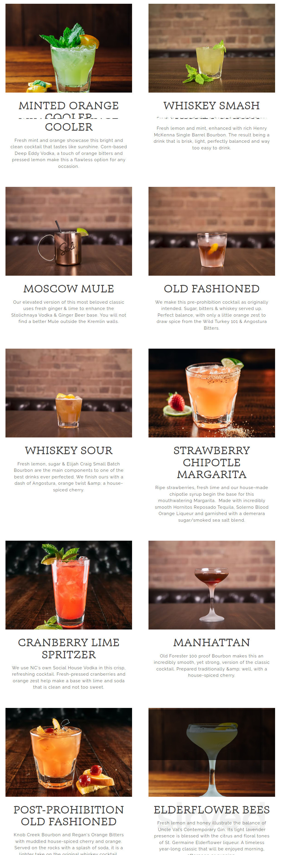 Menu for Duckworth's Grill & Taphouse in Charlotte, North Carolina ...