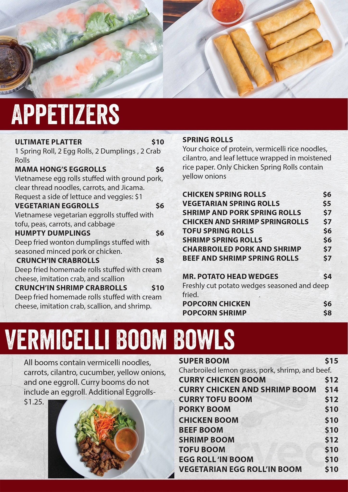 Bibo's Cafe menu in Houston, Texas, USA