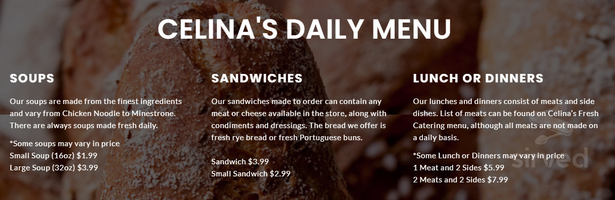 Celina's Fresh Market menu in Lemont, Illinois, USA