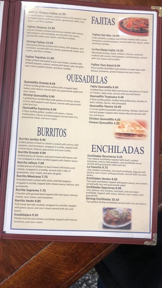Yopos mexican restaurant menu in Osborne, Kansas, USA