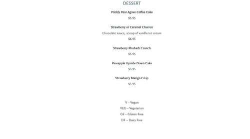 Café Allegro menu in Phoenix, Arizona, USA