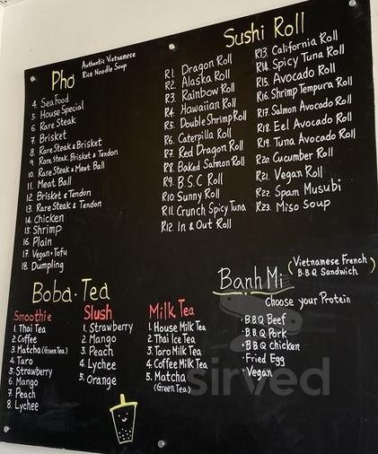 Pacific Poke Bar menu in Torrance, California, USA