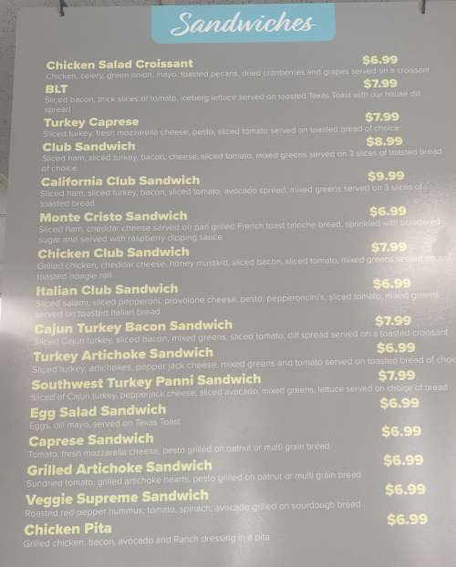 Cabot Cafe And Cake Corner menu in Cabot, Arkansas, USA