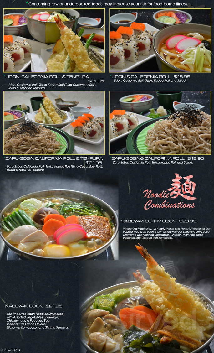 Gyotaku Japanese Restaurant - King Street menu in Honolulu, Hawaii, USA