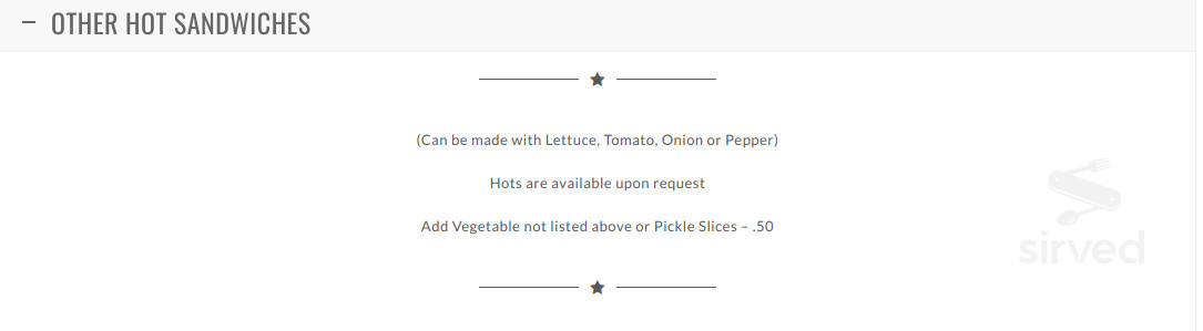 Pa Raffa's Italian Restaurant menu in New Bedford, Massachusetts, USA