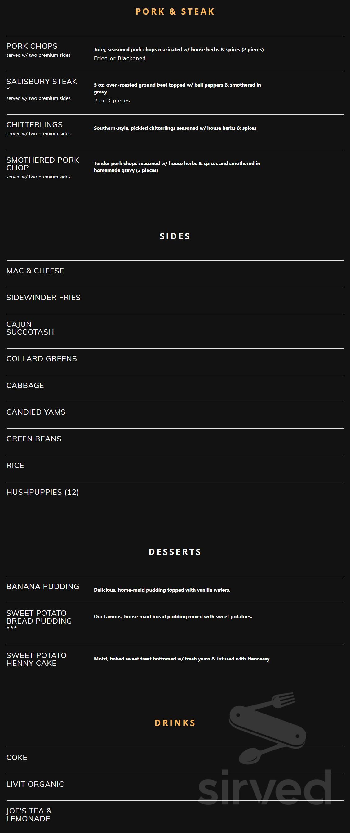Menu - Bryans Road MD's High Noon Southern Fine Cuisine &Seafood | Sirved