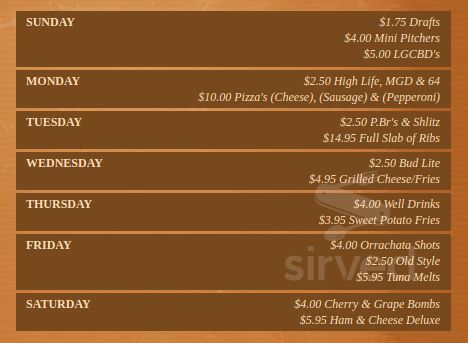 Menu - Des Plaines IL's Rand Road House | Sirved