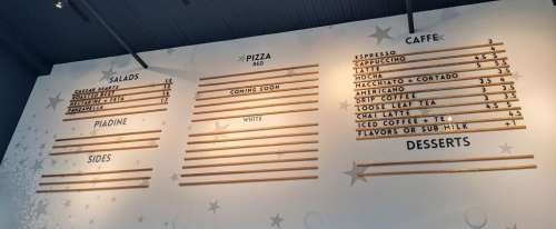 Stellina Pronto menu in Petaluma, California, USA