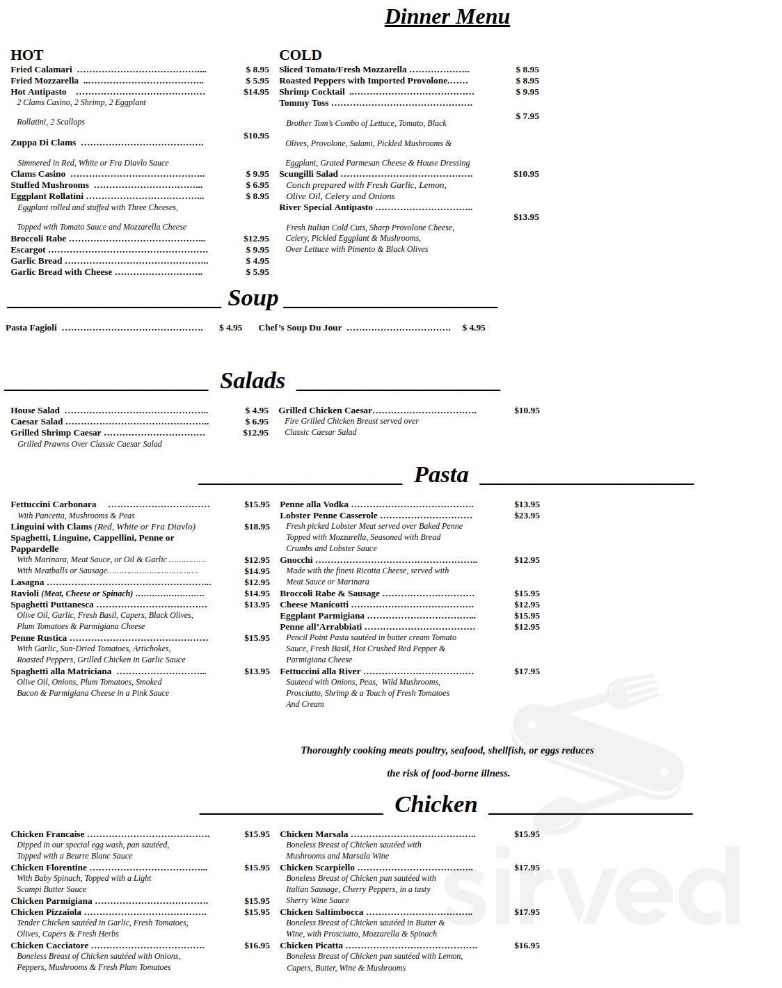 Menu for Lucarelli's in Derby, CT | Sirved