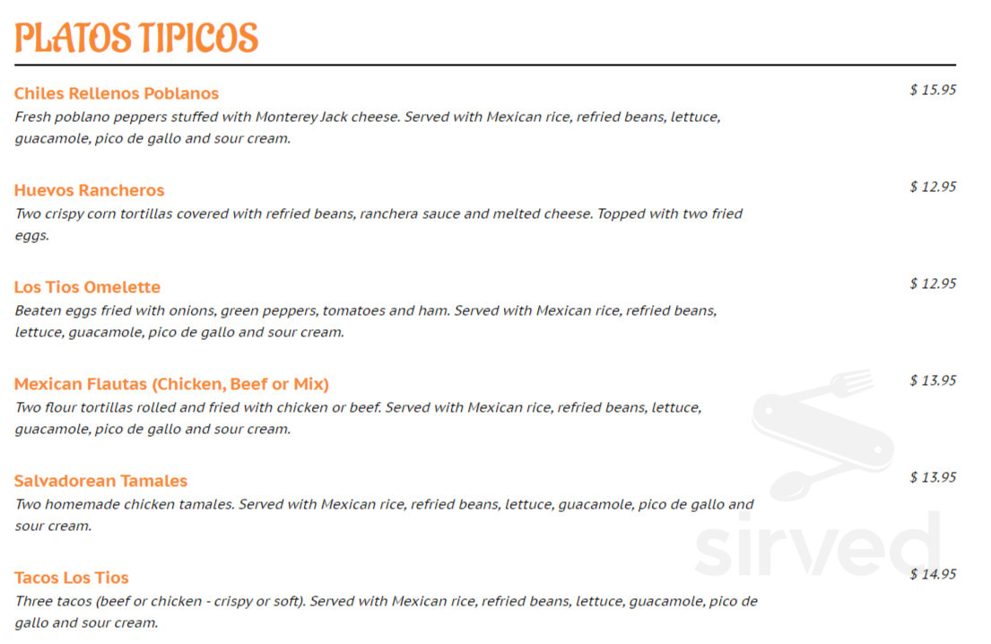 Los Tios | Arlington menus in Arlington, Virginia, United States