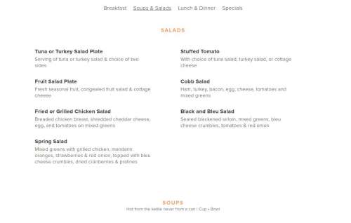 Reececliff Family Diner menu in Lakeland, Florida, USA