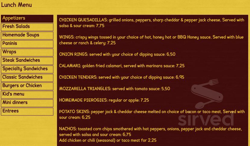 Hanover Eatery menu in Bethlehem, Pennsylvania, USA