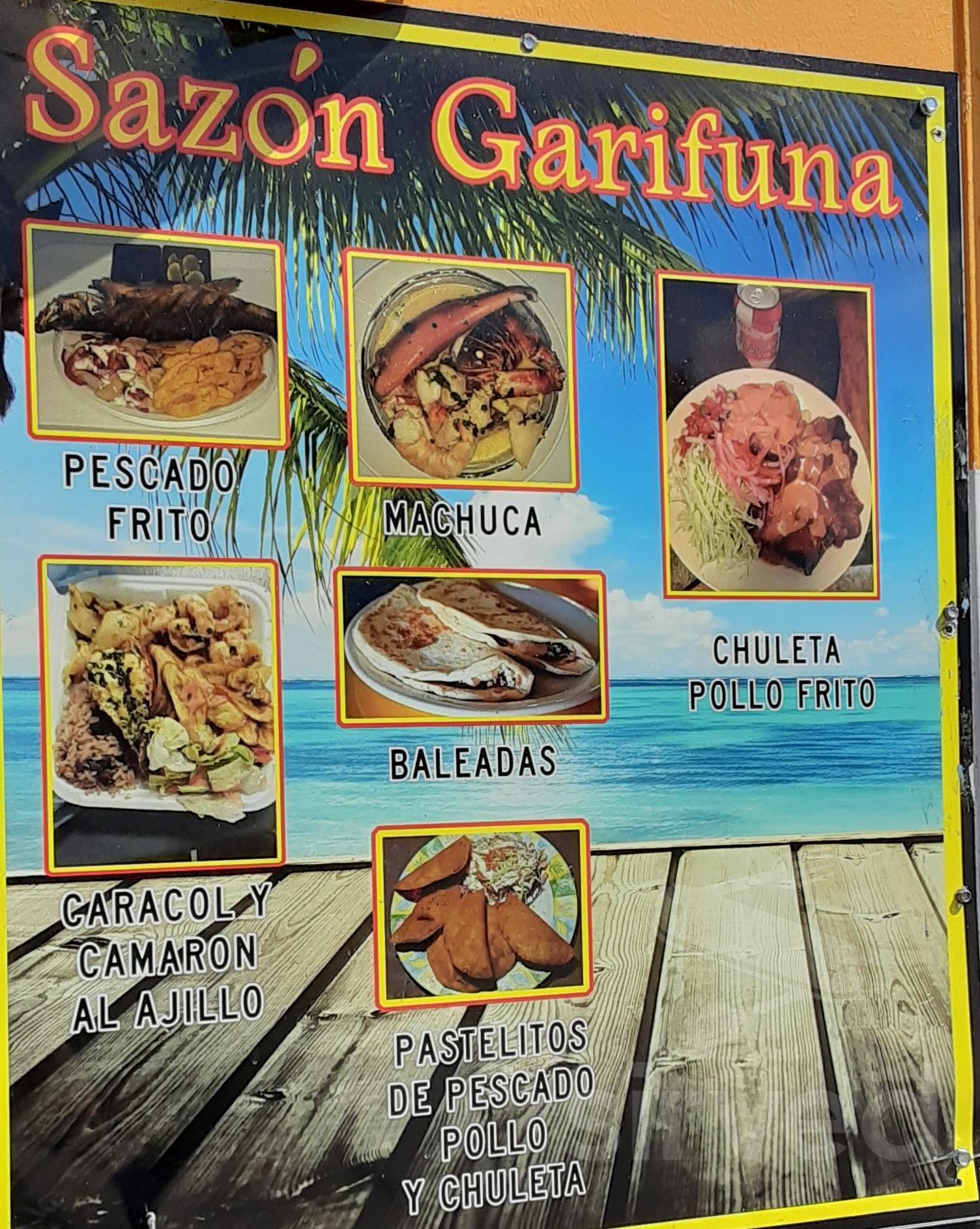 Menu for Sazón Garifuna (Food Truck) in Houston, TX | Sirved