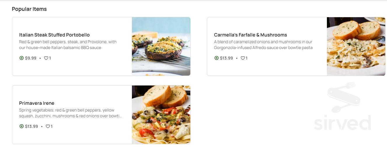 Renzo's Pasta & Italian Steakhouse Springdale menu in Springdale ...