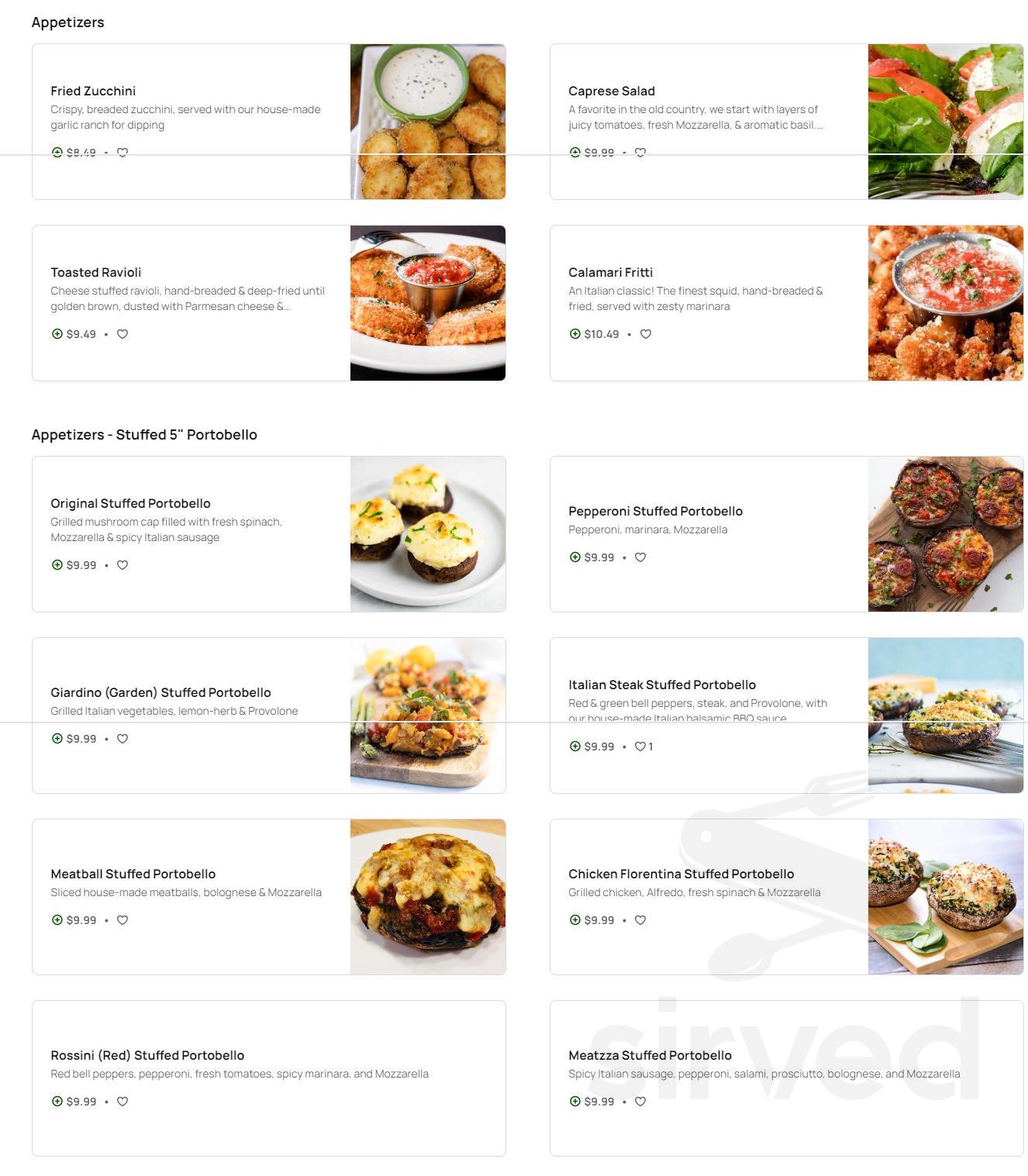 Renzo's Pasta & Italian Steakhouse Springdale menu in Springdale ...
