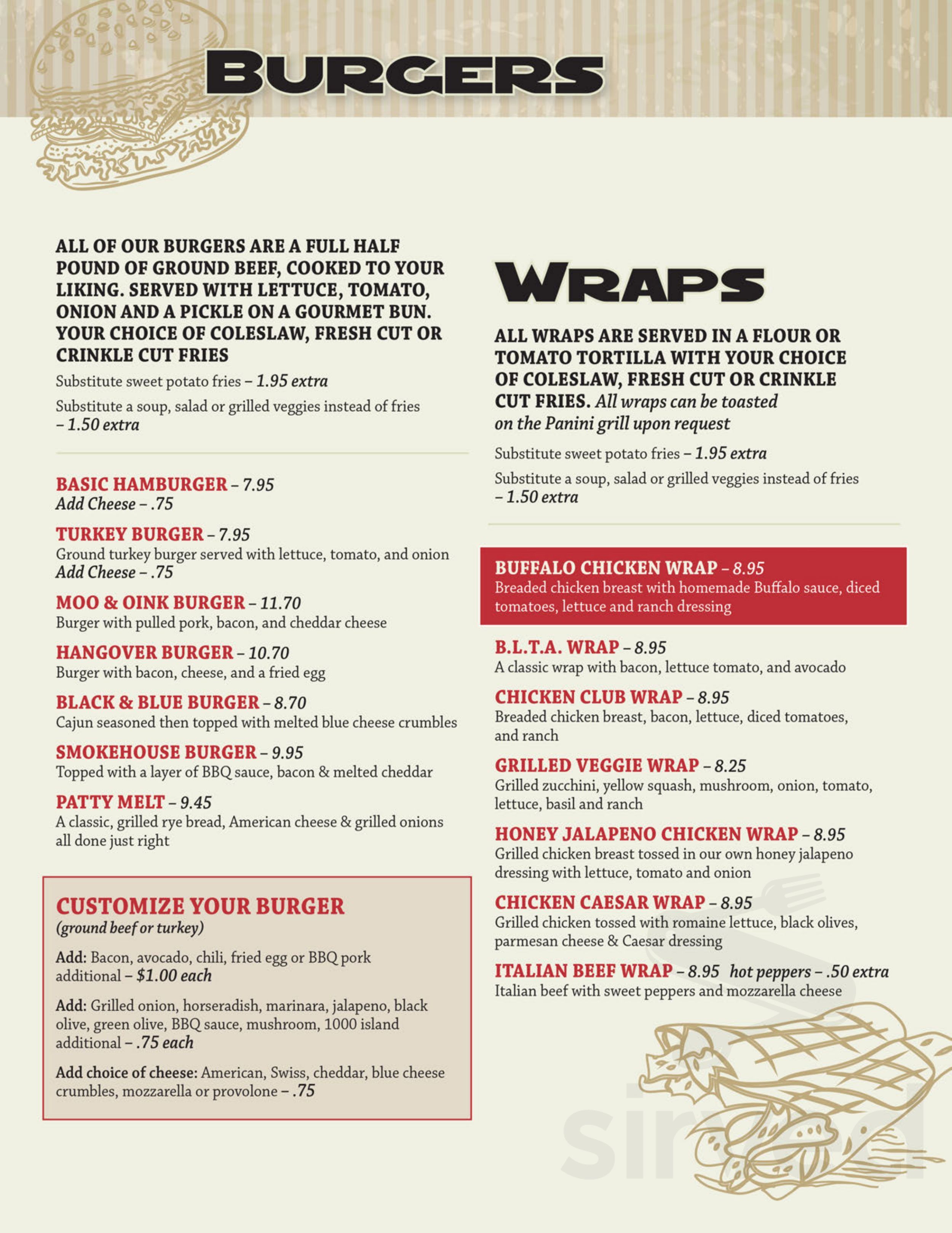 Tree Guys Pizza Pub menu in Itasca, Illinois, USA