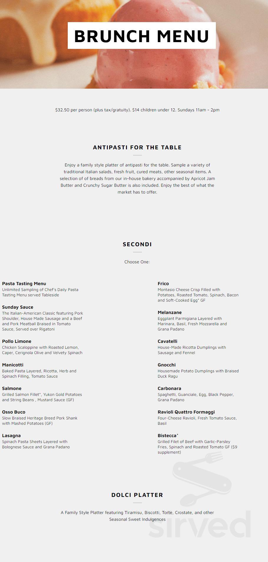 Lidia's menu in Kansas City, Missouri, USA
