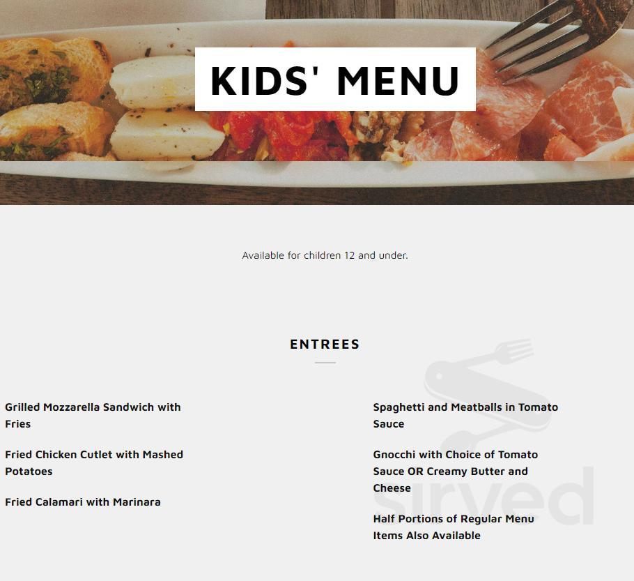 Lidia's menu in Kansas City, Missouri, USA