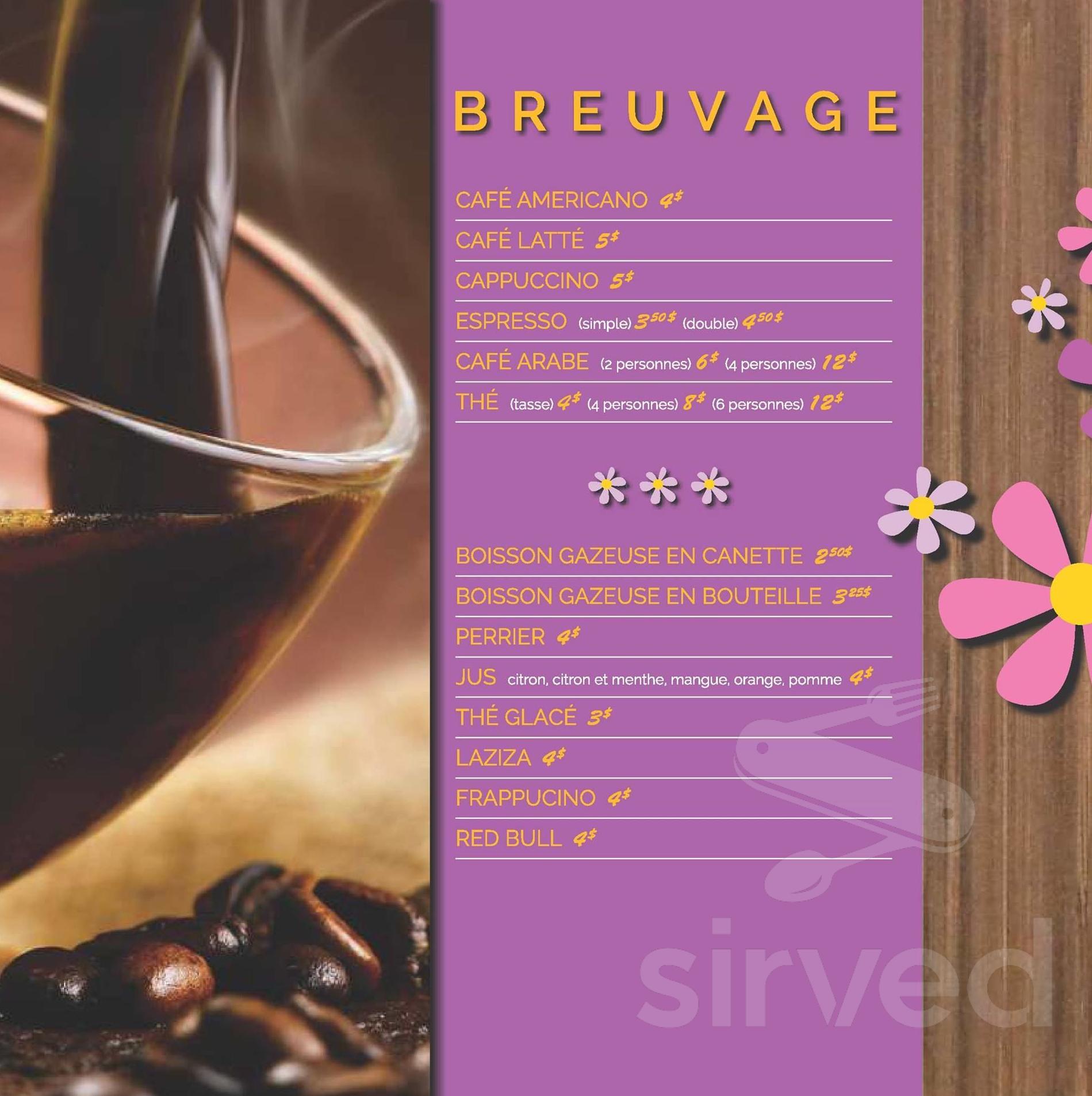 Lylac Resto lounge menus in Saint-Laurent, Quebec, Canada