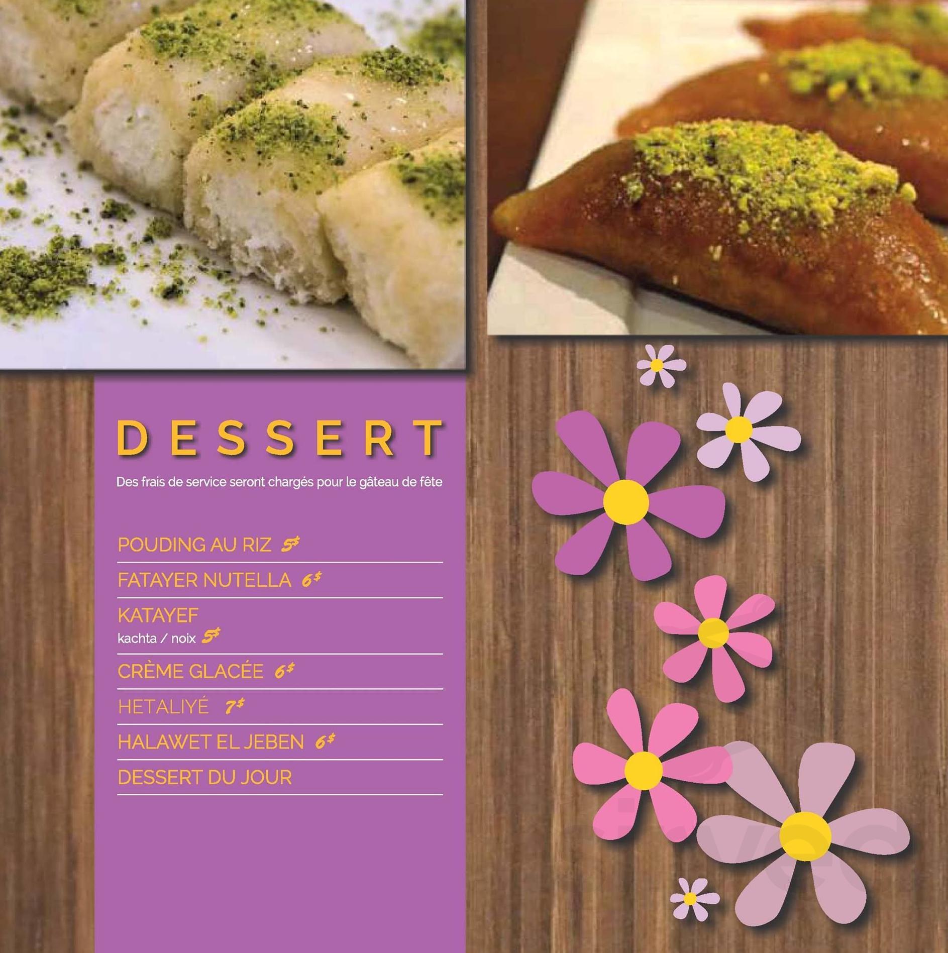 Lylac Resto lounge menus in Saint-Laurent, Quebec, Canada