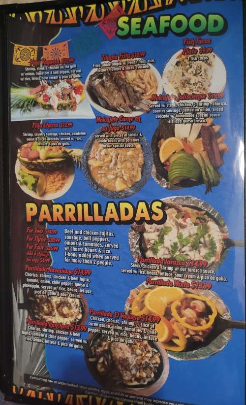 El Vaquero Bar & Grill menu in Gonzales, Texas, USA