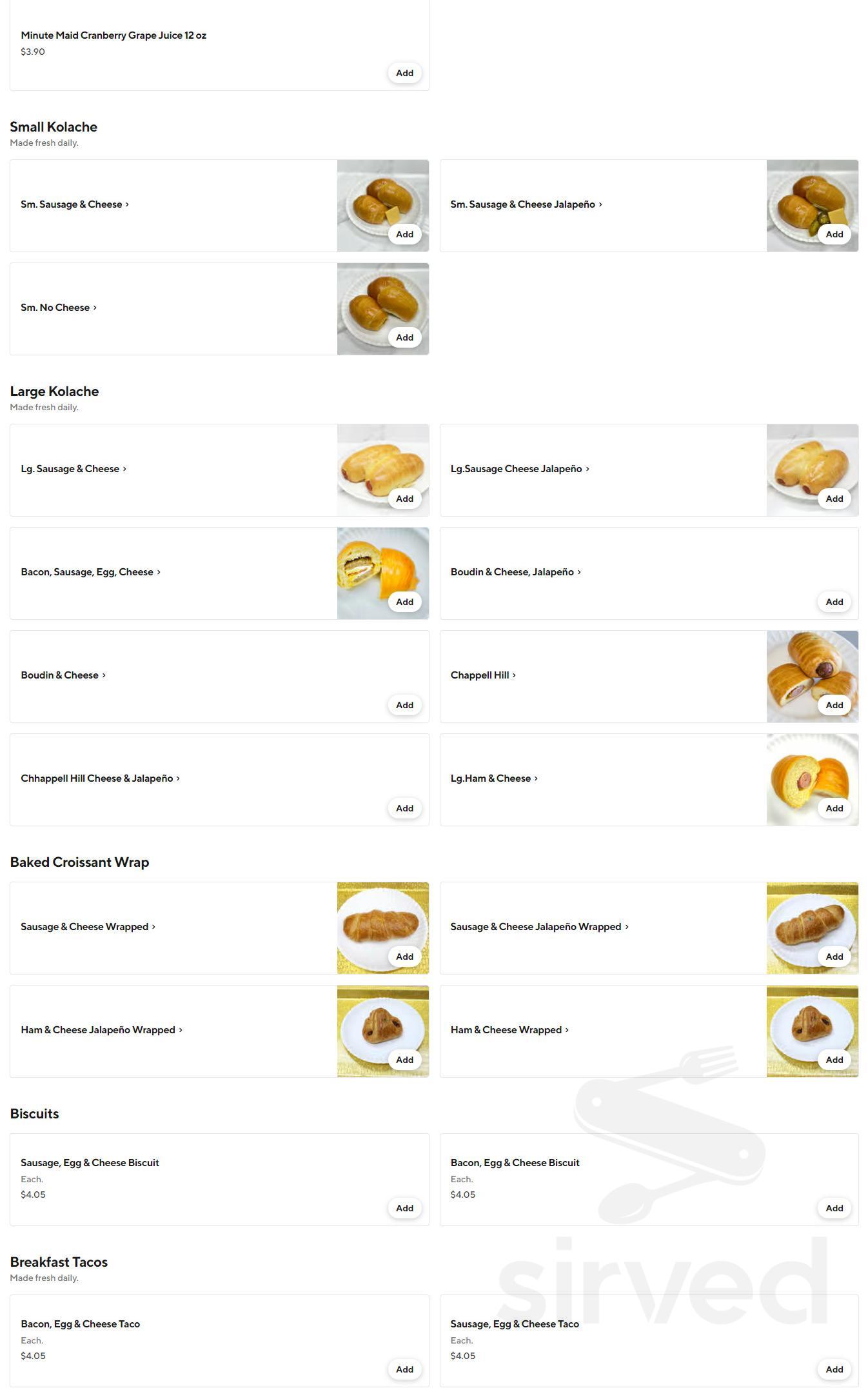 Menu - New Caney TX's Happy Donuts | Sirved