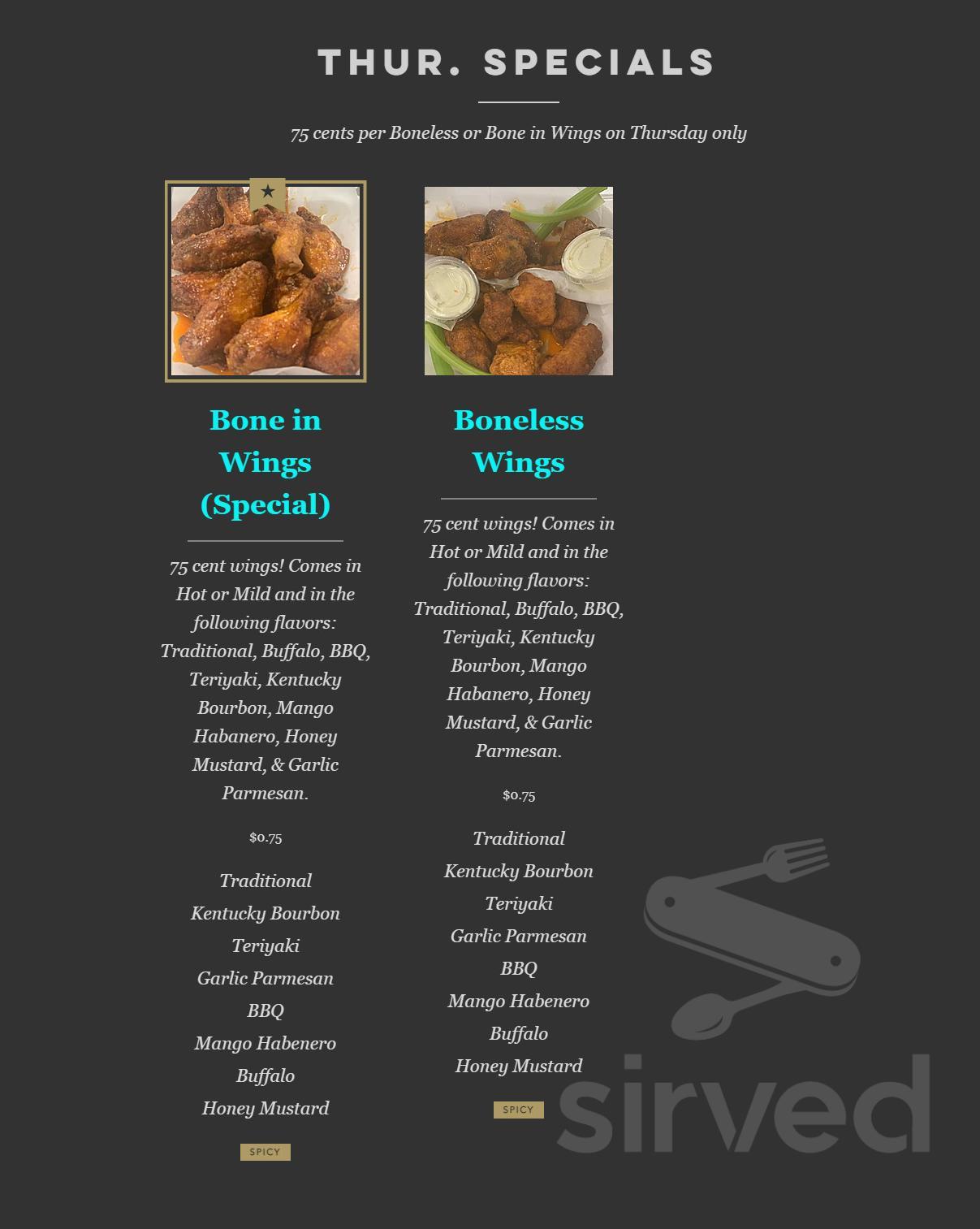 The Tilted Ladder menu in Pilot Mountain, North Carolina, USA