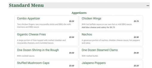 Menu for Country Place in Perkasie, PA | Sirved