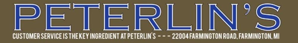Menu for Peterlins in Farmington, MI | Sirved