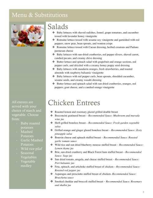 The Gates On Roblin menu in Headingley, Manitoba, Canada