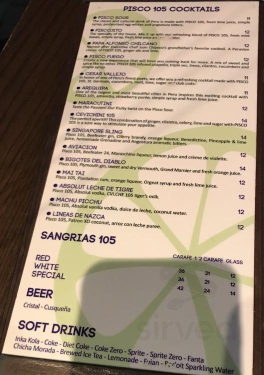 Pollos & Jarras menus in Miami, Florida, United States