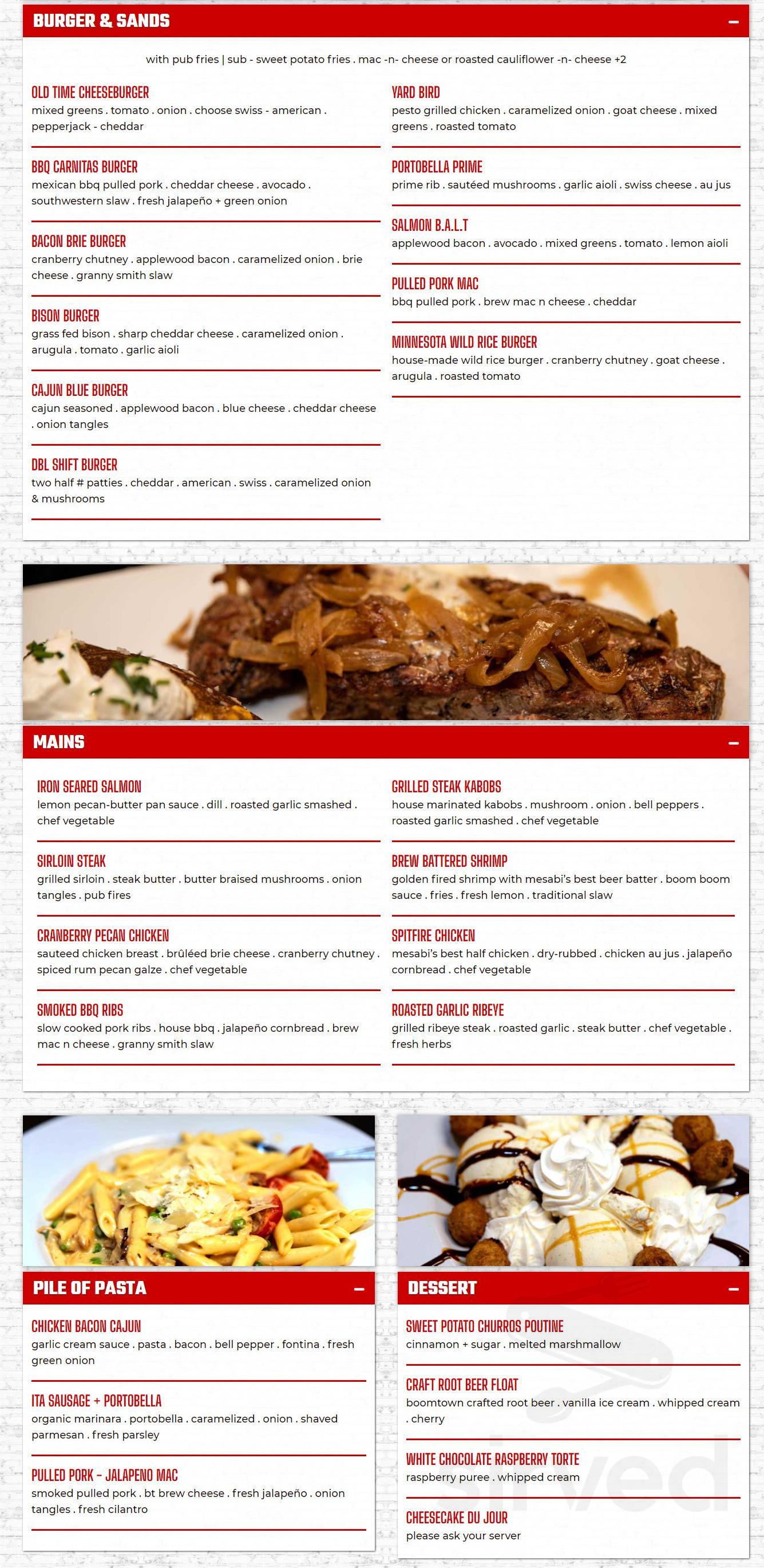 BoomTown Brewery & Woodfire Grill | Hibbing, MN Menu - Hibbing ...