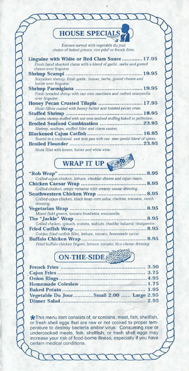 Chowder Bar menu in Bay Shore, New York, USA