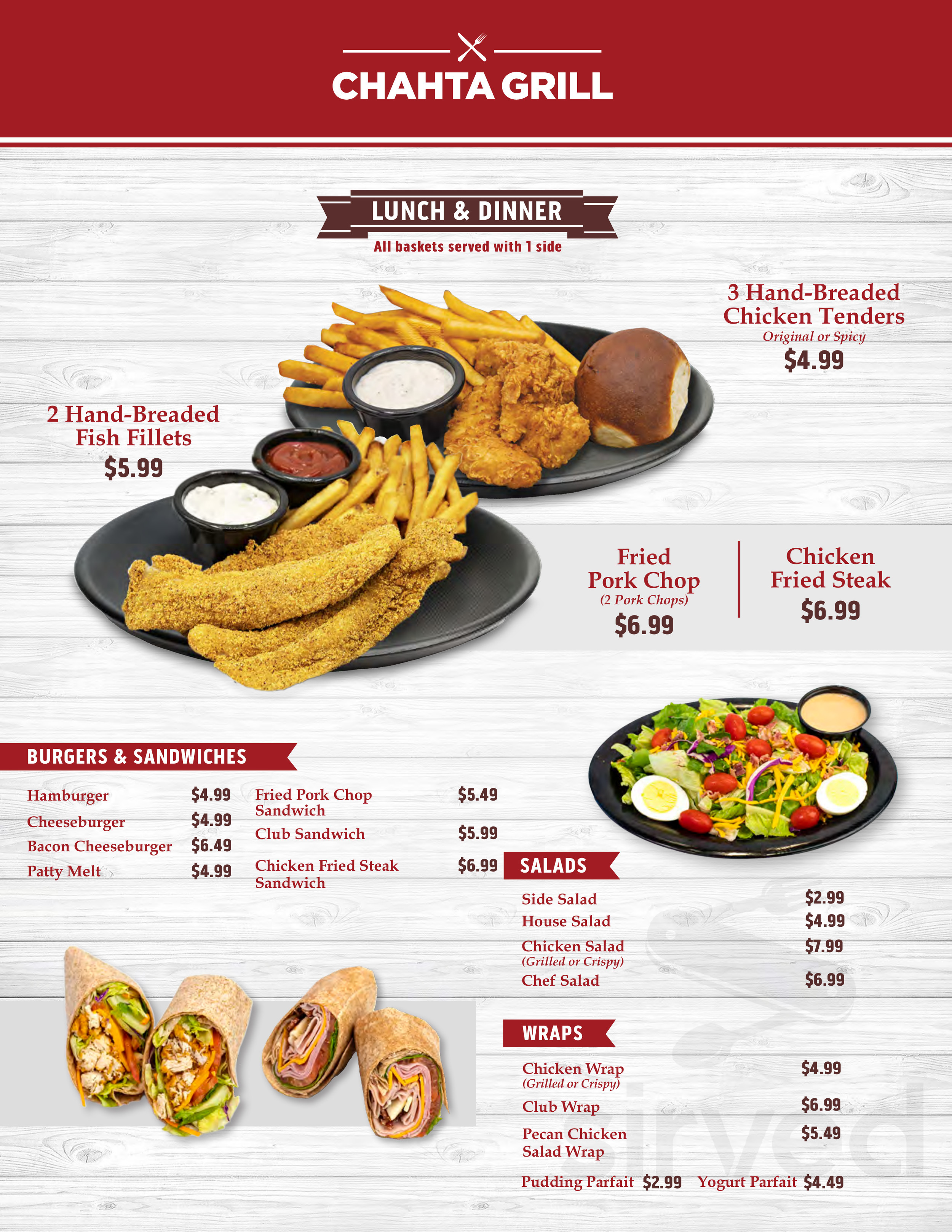 Chahta Grill menus in Talihina, Oklahoma, United States