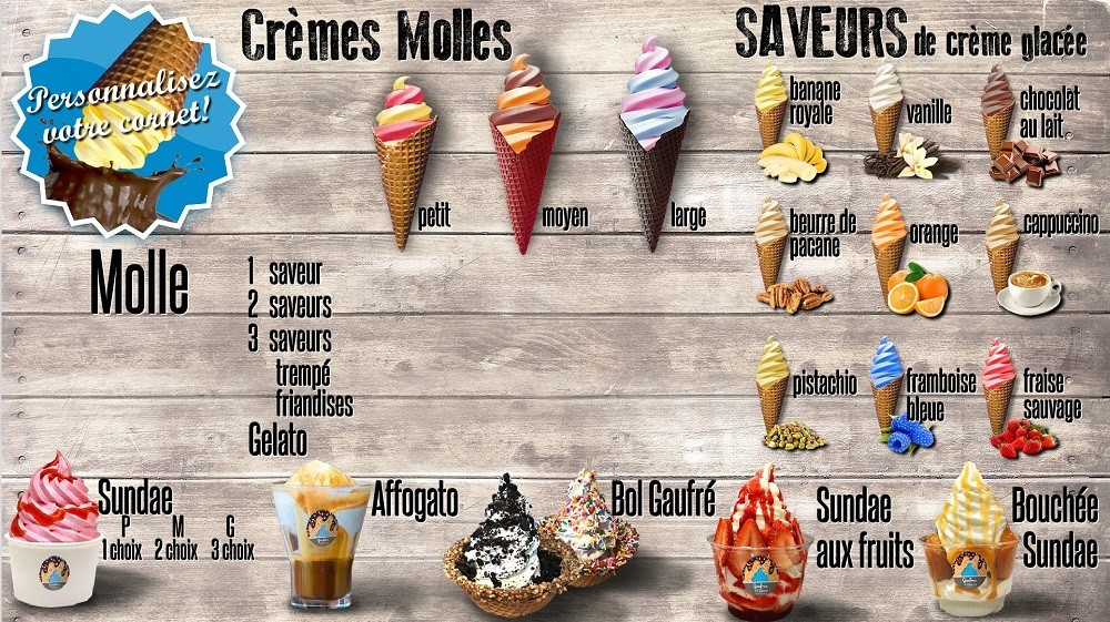 Gaufres & Glaces Beaubien menu in Montréal, Quebec, Canada