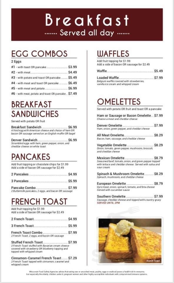 Menu for Kinni Cafe- River Falls in River Falls, WI | Sirved