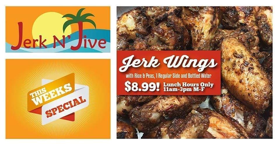 Jerk N Jive Caribbean Kitchen menu in Frederick, Maryland, USA