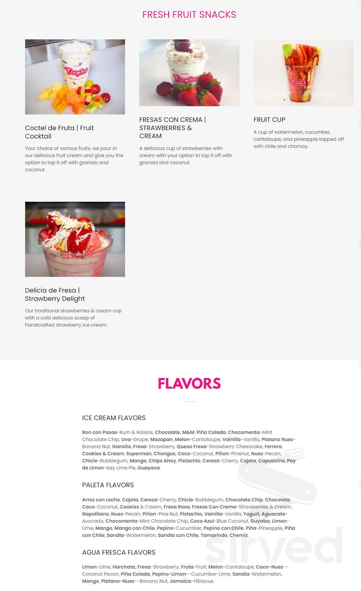 Menu for El Tropico in Perryton, TX | Sirved