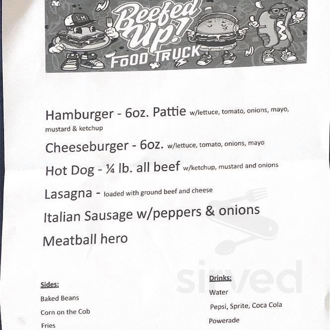 Beefed Up! menu in North Augusta, South Carolina, USA